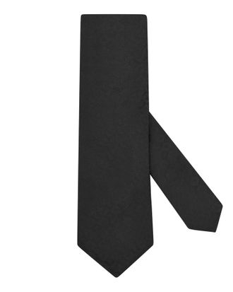 Emporio Armani Seidenkrawatte mit Rautenstruktur und Logo in