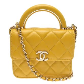 Chanel Pre-owned Leder Handtaschen - - Pre-owned - Damen - Gelb - ONE SIZE