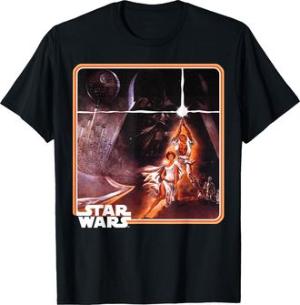 Star Wars Classic Epic A New Hope Poster Framed Matte Finish T-Shirt