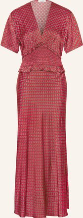 Sandro Sandro Satinkleid Mit Rüschen rot