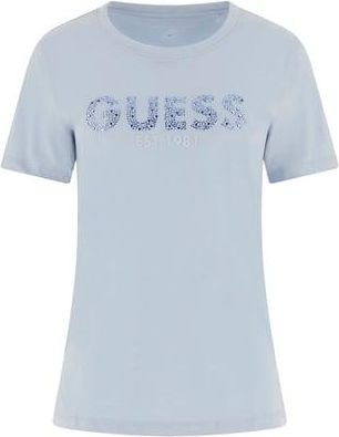 Guess T-shirt &agrave; logo strass en coton