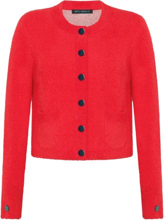 Betty Barclay Damen Strick-Cardigan mit aufgesetzten Taschen 38, High Risk Red