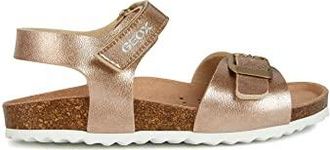 Geox J Adriel Girl C Sandales Fille, Or Rose Foncé, 28 EU Étroit