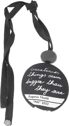 Maria Calderara Halskette - Fabric Necklace With Pendant - Gr. unisize - in Schwarz - für Damen