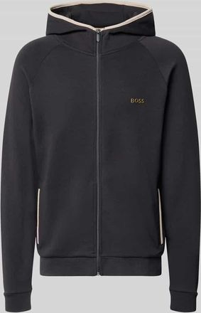 HUGO BOSS Regular Fit Sweatjacke aus Baumwoll-Mix