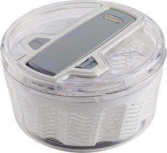 Zyliss E940014 Swift Dry Salatschleuder, Groß, 6L, Kunststoff, Weiß, Salattrockner inklusive Salatschüssel, Aquavent Technologie