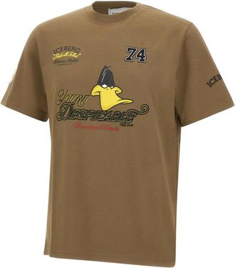 Iceberg Homme, Tops, Vert, Taille: S T-shirt ras du cou