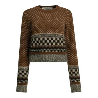 Golden Goose Femme, Pulls, Brun, Taille: 40 FR Maille &agrave; col rond