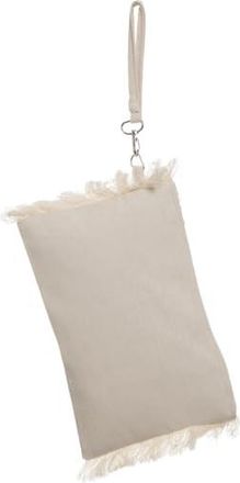 Divina Italian Design Pochette en toile, Turquoise, 28 x 18 cm, avec fermeture éclair et bracelet amovible - DR10, Naturel