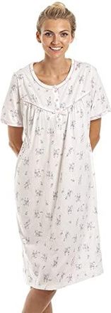 Camille Femme Classique Floral Imprim&eacute; &agrave; Points Jersey Chemise De Nuit 46-48 Pink