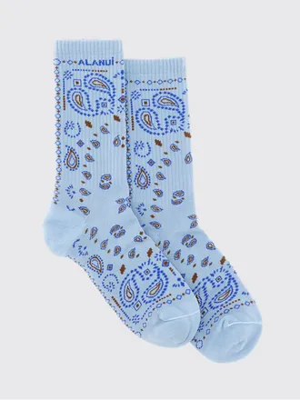 Alanui Chaussettes en m&eacute;lange de coton &agrave; motif cachemire jacquard