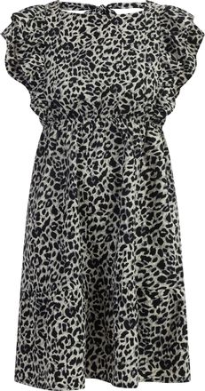 Faina Midikleid mit Leoprint Damen Grau Leo