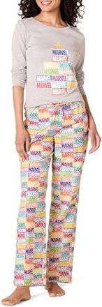 Amazon Essentials Disney | Marvel | Star Wars Ensembles de Pyjama en Flanelle Femme, Marvel Holiday Bricks - Womens, XXL