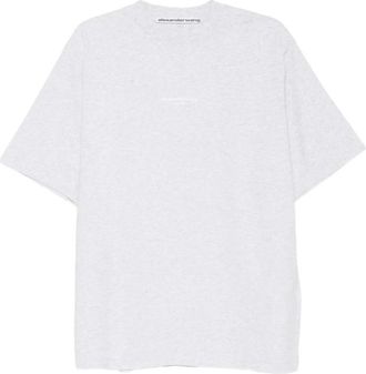 Alexander Wang Logo Print T-Shirt - - Tops - Damen - Grau - L