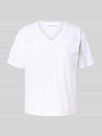Sams&oslash;e & Sams&oslash;e T-Shirt mit geripptem V-Ausschnitt Modell SAELI