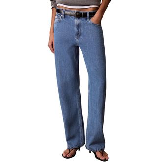 Calvin Klein 90s Gerades Jeans - - Jeans - Damen - Blau - W27