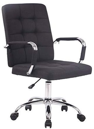 Clp Fauteuil de Bureau Ergonomique &agrave; roulettes Deli Pro - Chaise de Bureau Confortable - Rembourr&eacute; avec Rev&ecirc;tement en Tissu - R&eacute;glable en Hauteu, Couleur: