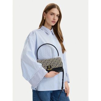 Tommy Hilfiger Handtasche Tommy Hilfiger Th Her Med Crossover Jacqu AW0AW18638 Dunkelblau
