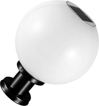 NUOBESTY Solar Kugelleuchte F&uuml;r Drau&szlig;en Led Solar Pfostenleuchte Kugel Gartenlampe Wetterfestes Design Mit Automatischem Sensor F&uuml;r Terrasse Zaun