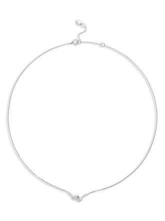Maria Black collier Baxter en or blanc 14ct pav&eacute; de diamants - Argent