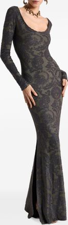 Etro Paisley Jacquard Dress - Green