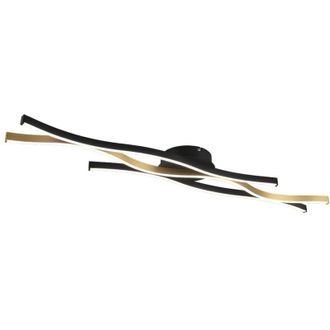 Trio led Deckenleuchte blaze dimmbar Lichtfarbe einstellbar Schwarz Gold, b: 107cm