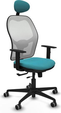 Piqueras y Crespo Jorquera Schreibtischstuhl mit 1D-Armen, h&ouml;henverstellbarer Lendenwirbelst&uuml;tze und festem Kopfteil, ausgestattet mit Syncro/Traslack und injiziertem S