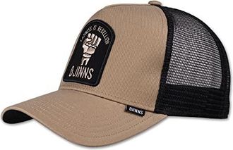 Djinns Rebellion Beige Black HFT Trucker Cap - One-Size