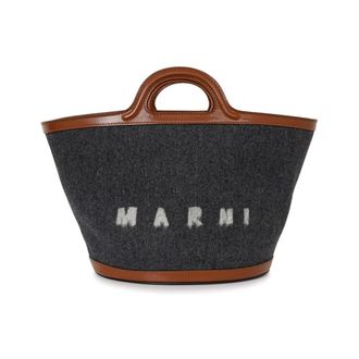 Marni Grau-braune Schultertasche - - Bags - Damen - Grau - ONE SIZE