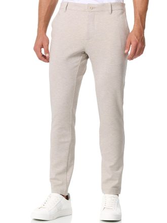 JEFF Herren JFEzra Stoffhose mit 4 Taschen | Stretch Hose Herrenhose für Männer Ecru Mix, 30/34