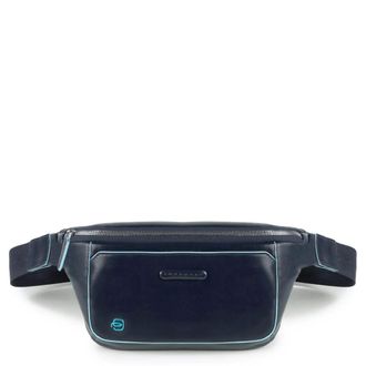 Piquadro Pochette homme style banane - Homme - Sacs - Bleu - Taille: ONE Size