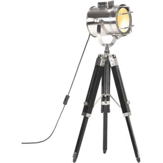 vidaXL Stativlampe Schwarz Mango Massivholz 69 cm vidaXL