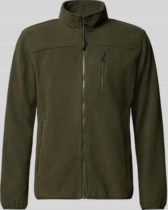 Lerros Fleecejacke mit Stehkragen und Label-Detail