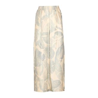 Alysi Femme, Pantalons, Multicolore, Taille: 40 FR Pantalone Brushed Print Ampio