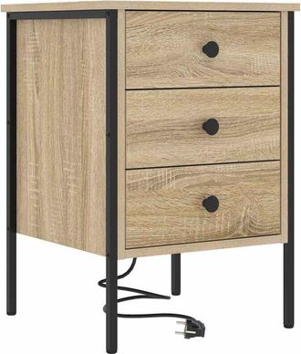 vidaXL Nachttisch Sonoma Eiche 42 x 41 x 61 cm Holzwerkstoff Vidaxl