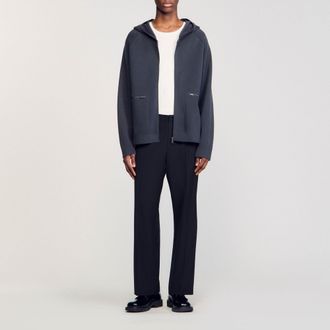 Sandro Cardigan &agrave; capuche en maille milano