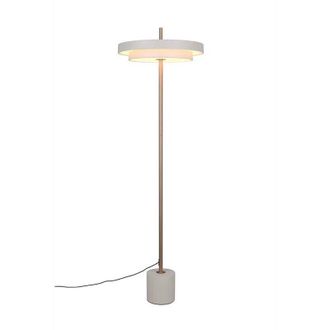 Trio Lampadaire liseuse gris chaud variateur tactile LED H 138 cm