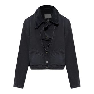 Maison Margiela Femme, Vestes, Noir, Taille: 38 FR Veste en jean oversize
