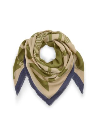 Codello PRINTED SQUARE POLYACRYL HORSE beig - 135X135CM