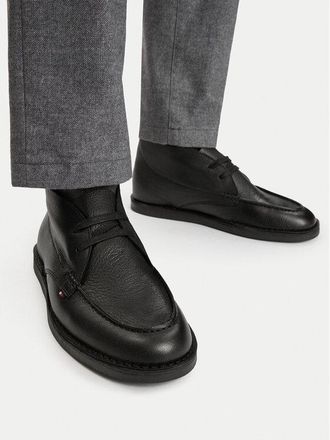 Tommy Hilfiger Halbschuhe Hilfiger Stitchdown Tbl Lth Chuk FM0FM05743 Schwarz