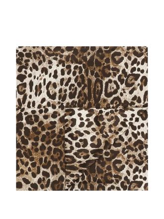 Dolce & Gabbana housse de couette &agrave; imprim&eacute; l&eacute;opard (260 cm x 220 cm) - Marron