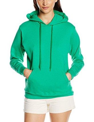 Fruit Of The Loom Sweat-shirt &agrave; capuche - Manches Longues - Femme - Vert (Kelly) - FR 44 (Taille fabricant: XL)