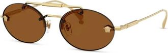 Versace Femme, Accessoires, Jaune, Taille: 56 MM Lunettes de soleil