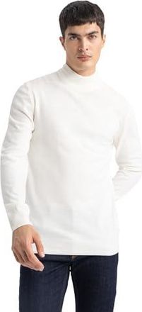 DeFacto B7851ax T-Shirt, Ecru, M Homme