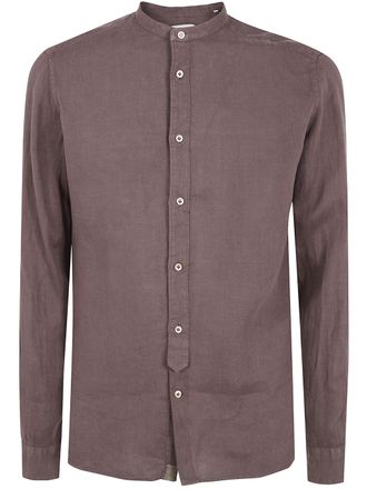 Tintoria Mattei Linen Shirt With A Mandarin Collar