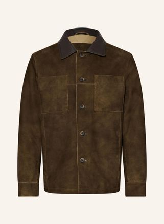 Milestone Leder-Overjacket Msdamian braun
