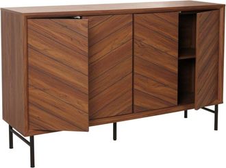 Hhg Sideboard 388, Schrank Kommode Highboard Anrichte, Massiv-Holz Mango 94x151x40cm braun