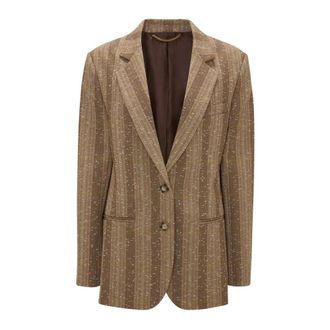 Victoria Beckham Klassischer- taillierter- einreihiger Blazer - - Jackets - Damen - Beige - XS