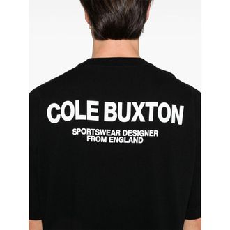 Cole Buxton Logo-Print Cotton T-Shirt - Black