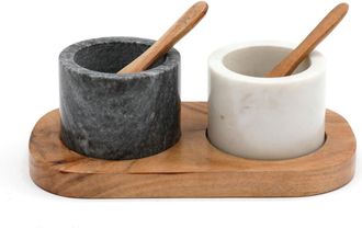 Geko Salz- und Pfefferschalen aus Marmor